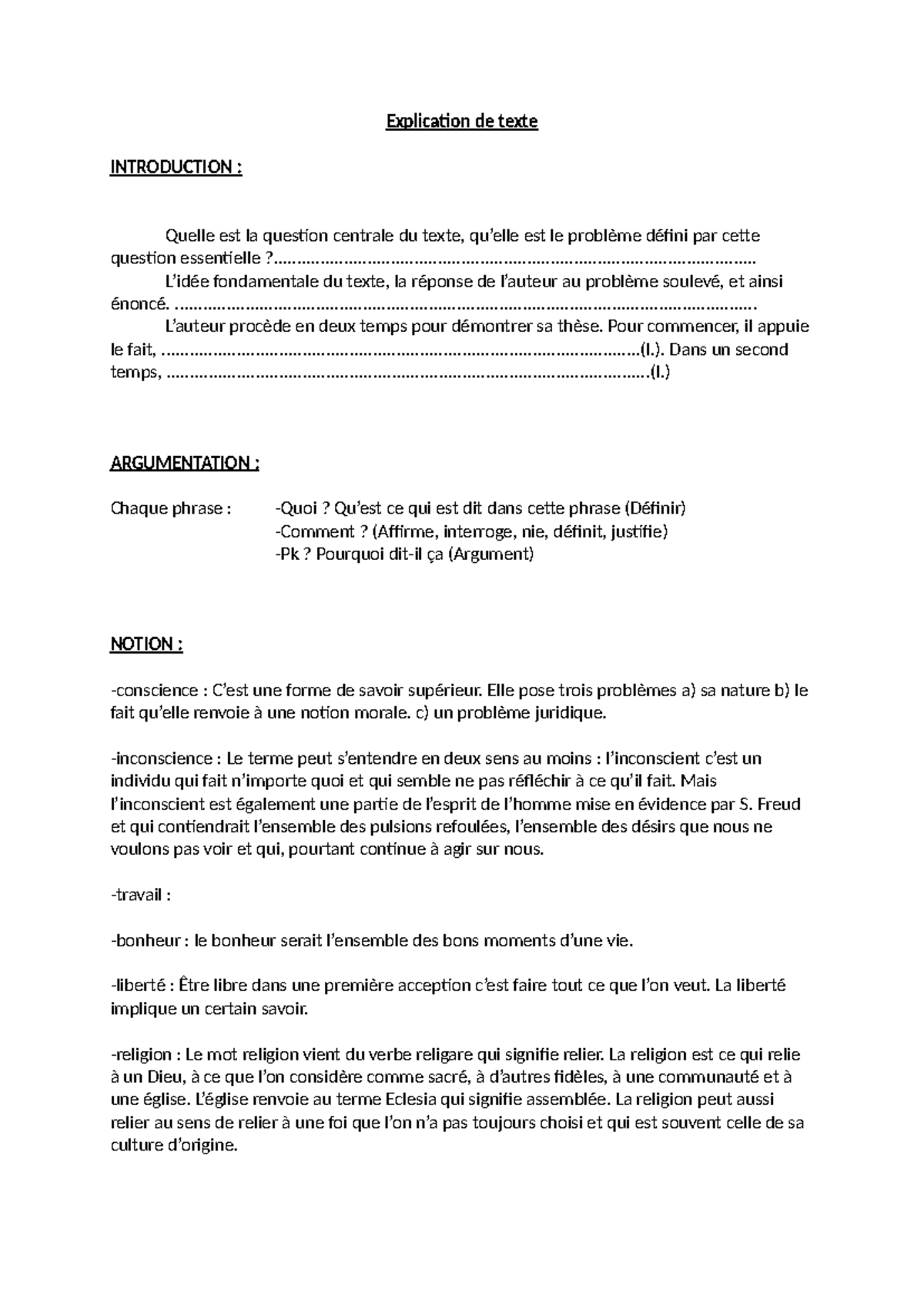 Explication de texte - Explication de texte INTRODUCTION : Quelle est ...