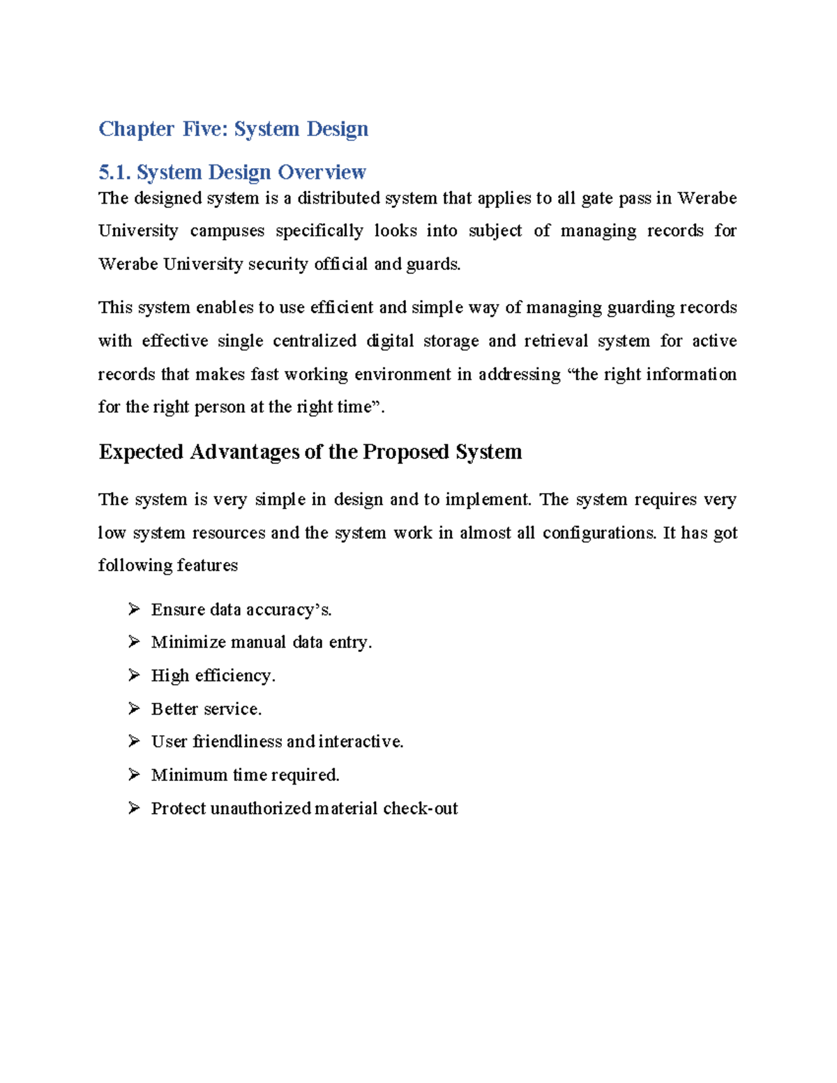 GP Chapter 5 - Chapter Five: System Design 5. System Design Overview ...
