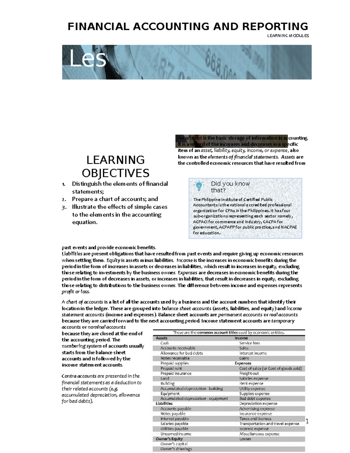 Accounting-Equation - Practical summary - FINANCIAL ACCOUNTING AND ...