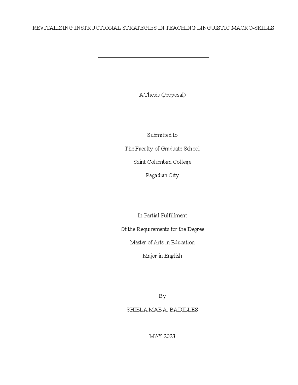 Chapter 1 Draft - sgsdfcv - REVITALIZING INSTRUCTIONAL STRATEGIES IN ...