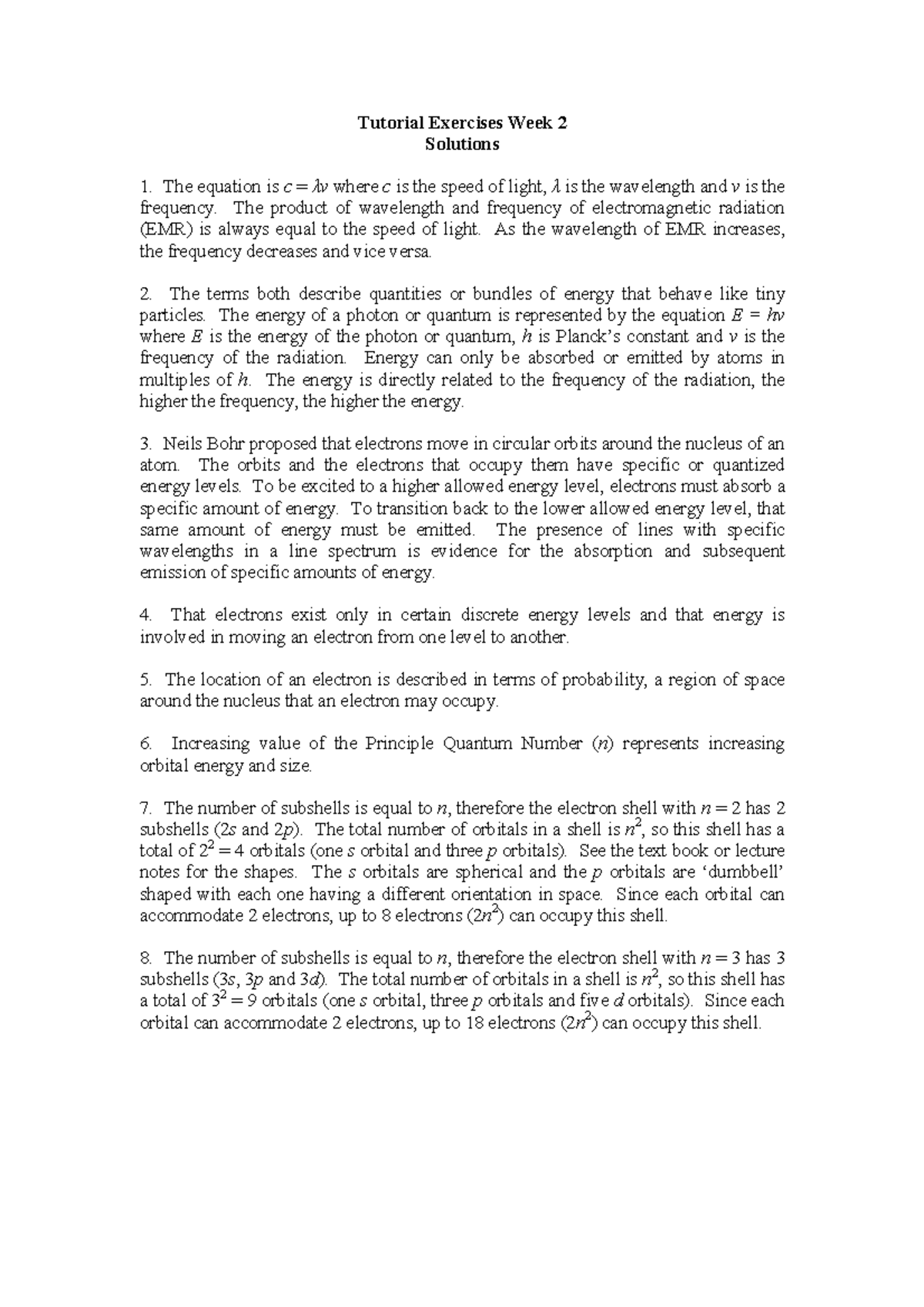 Week 2 Solutions copy - - Studocu