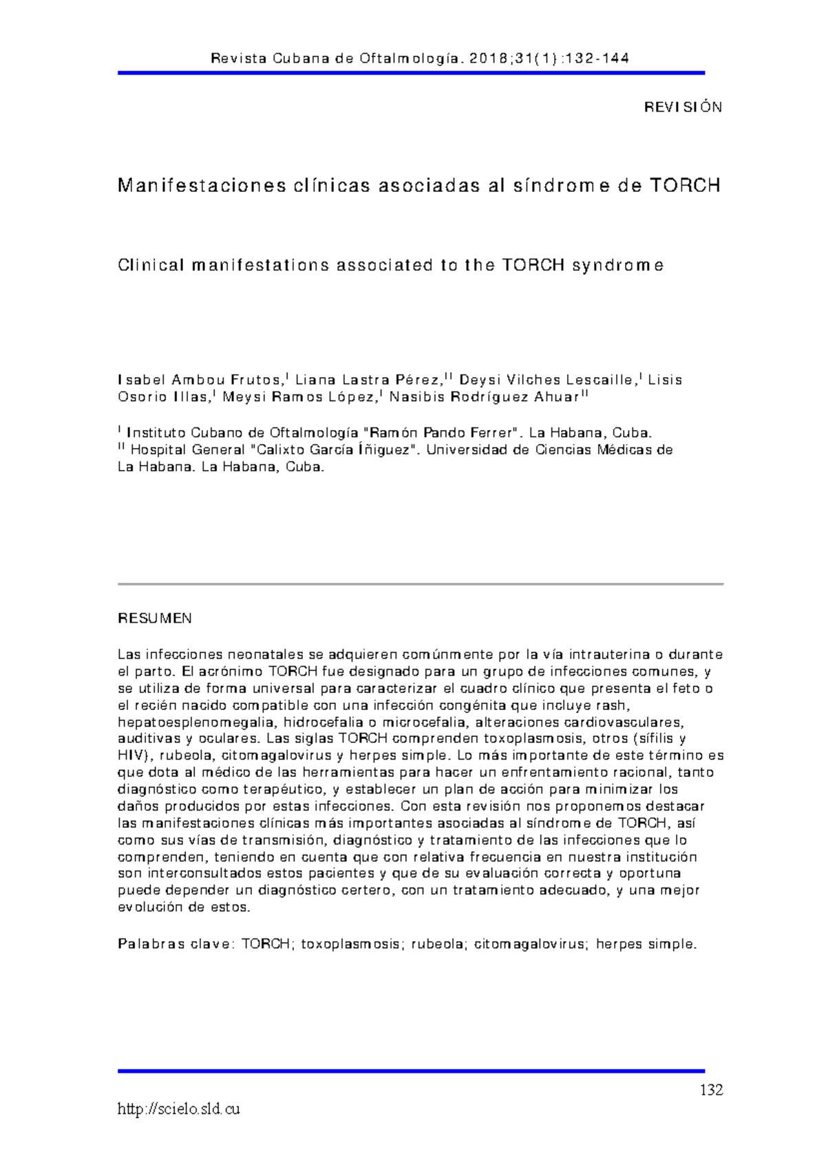 MC torch - Un artículo - 132 REVISIÓN Manifestaciones clínicas ...