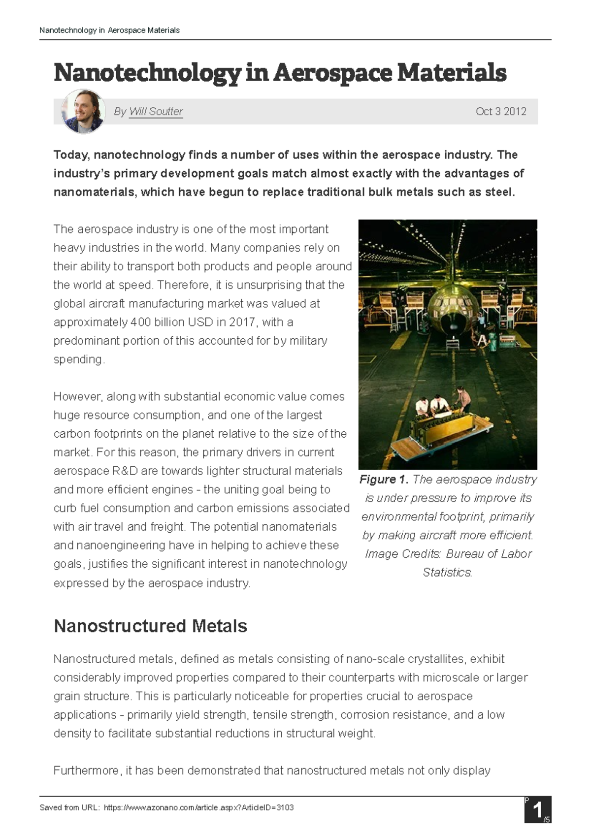 Nanotechnology in Aerospace Materials - Figure 1. The aerospace ...