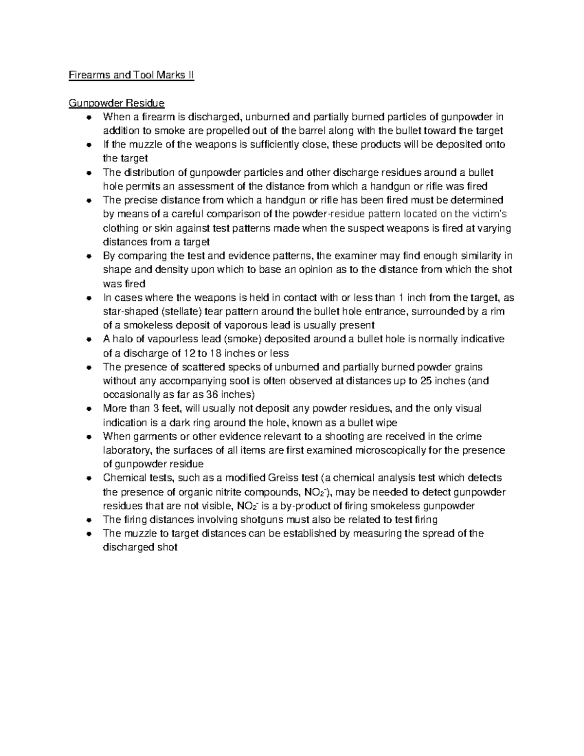 Module 12 - Firearms and Tool Marks 2 - Firearms and Tool Marks II ...