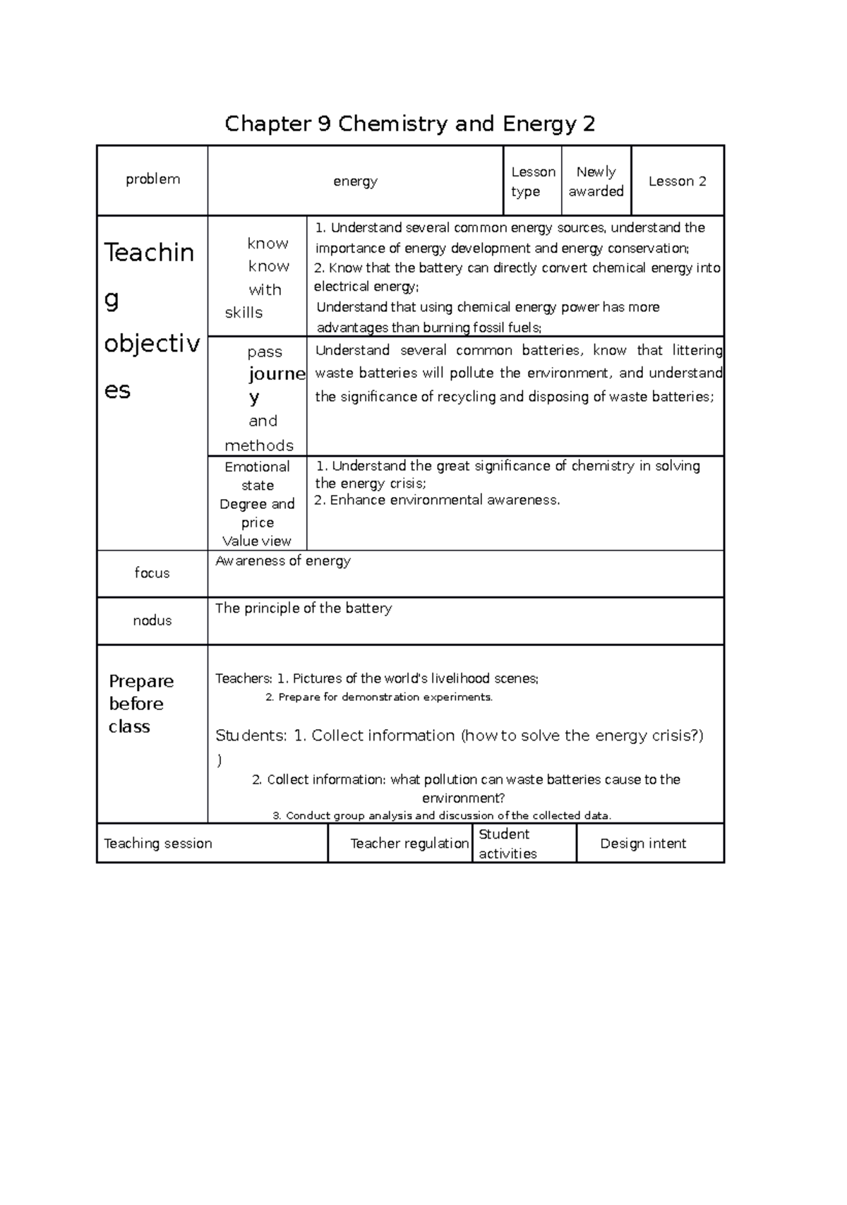 Chapter 9 Chemistry and Energy 2 - Chapter 9 Chemistry and Energy 2 ...