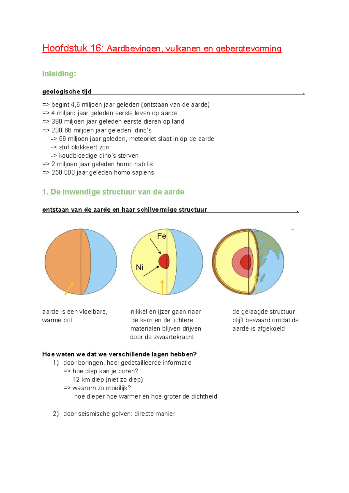 Hoofdstuk 16: aardbevingen, vulkanen en gebergtevorming - Hoofdstuk 16 ...