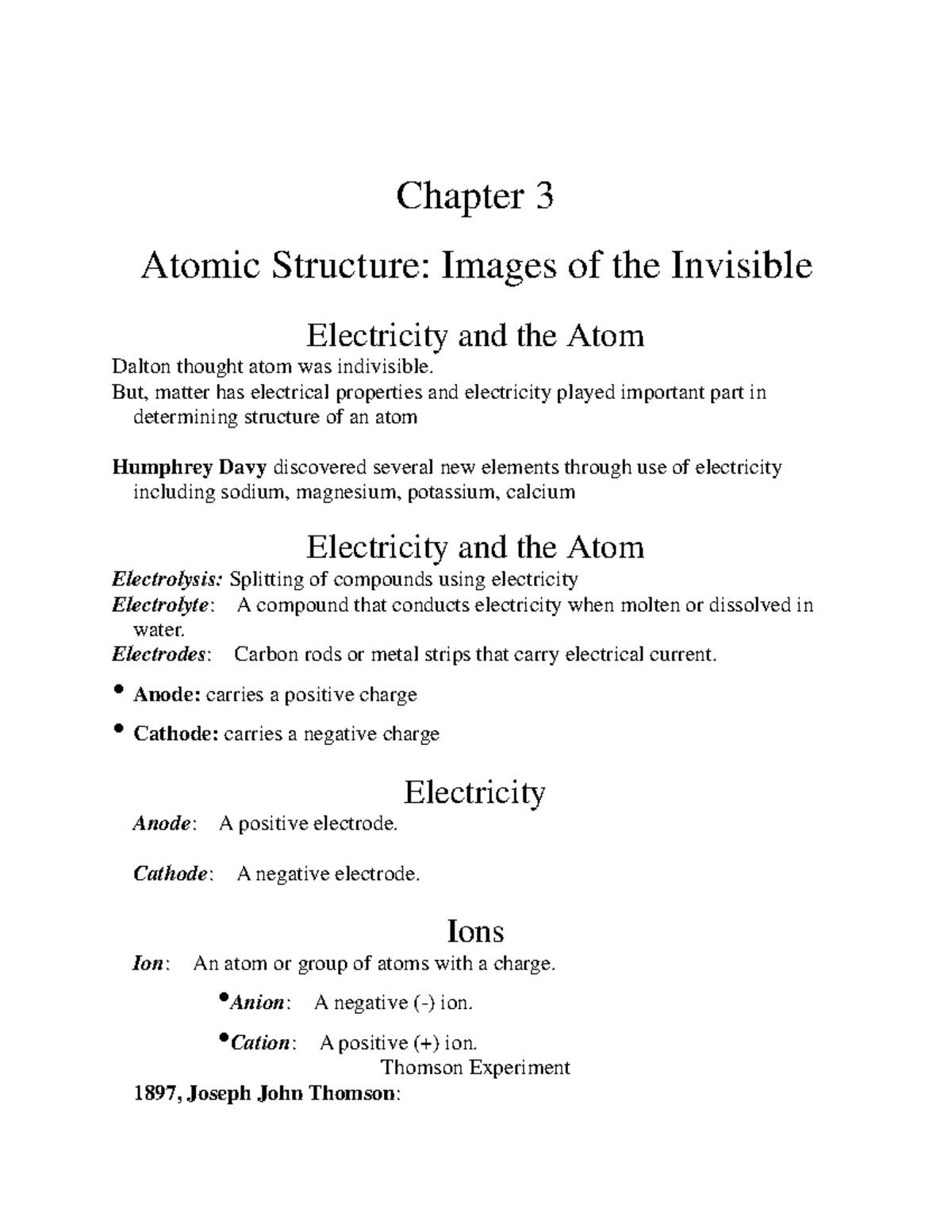 CHE126-Chapter 03 Atomic Structure - Chapter 3 Atomic Structure: Images ...