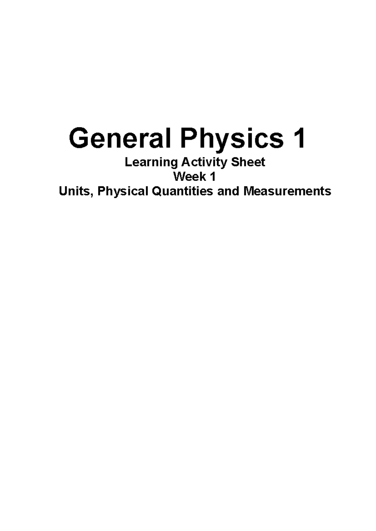 General Physics 1 12 Q1 Mod1 Units-Physical-Quantities-Measurement ...