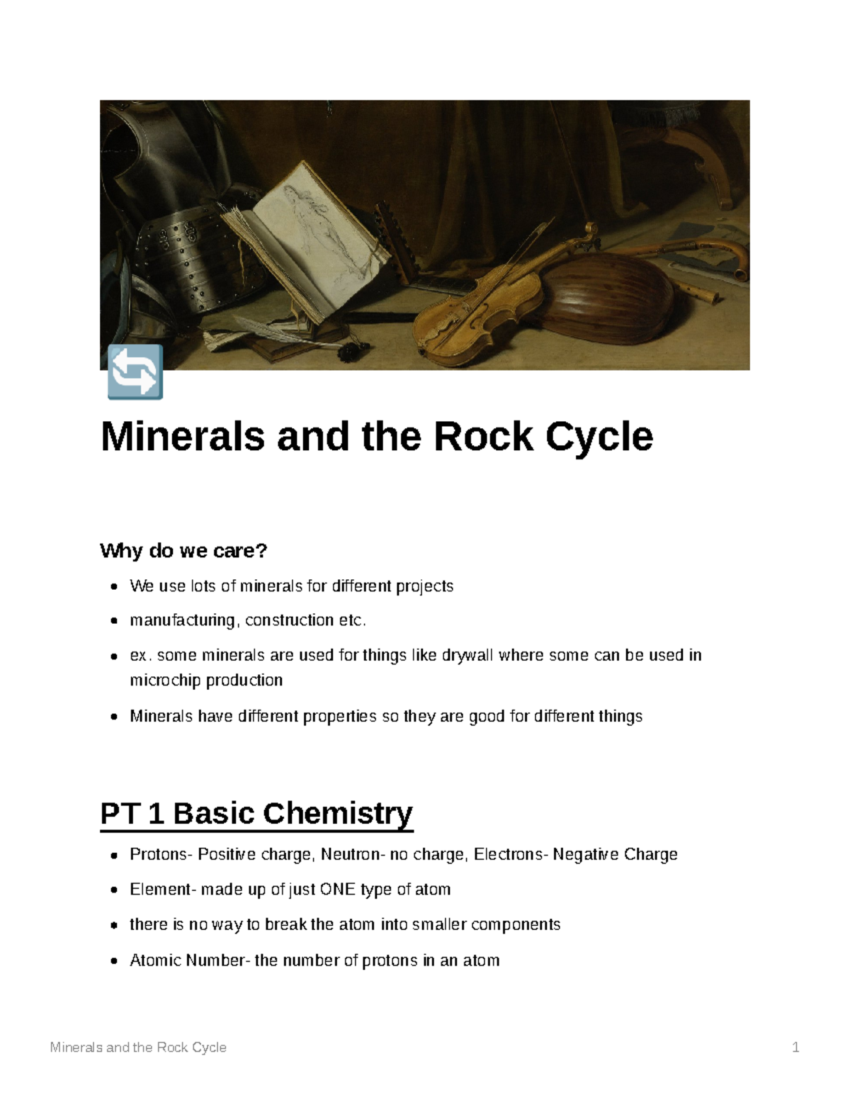 Minerals and the Rock Cycle - ñ Minerals and the Rock Cycle Why do we ...
