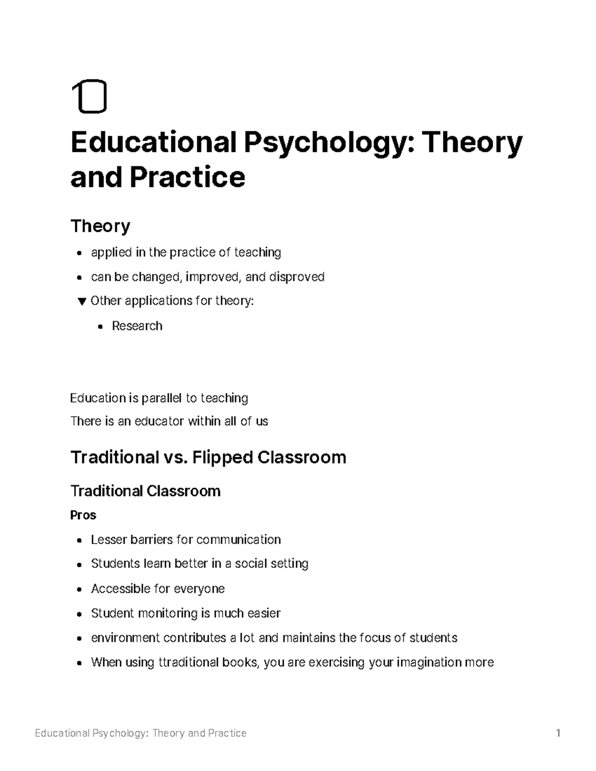 Education Psychology - 1 ⃣ Educational Psychology: Theory and Practice ...