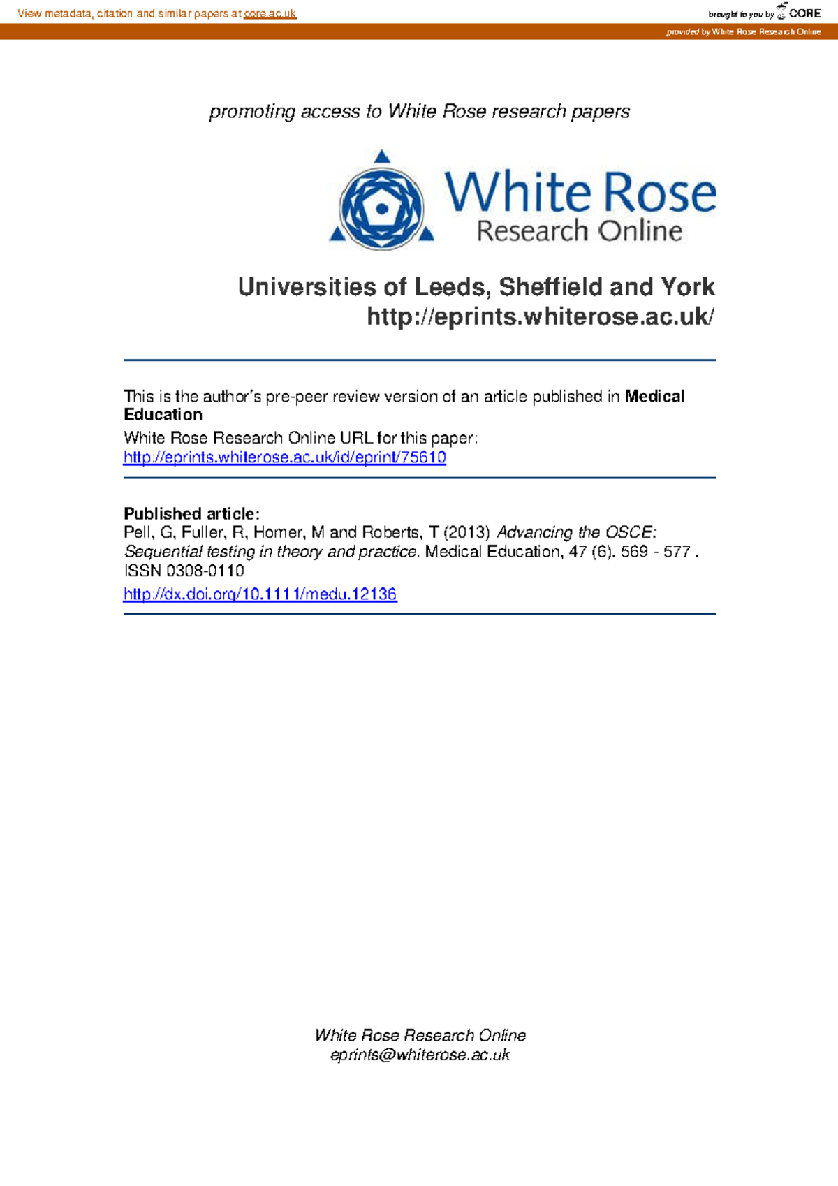13505418 - aaaa - promoting access to White Rose research papers White Rose Research - Studocu