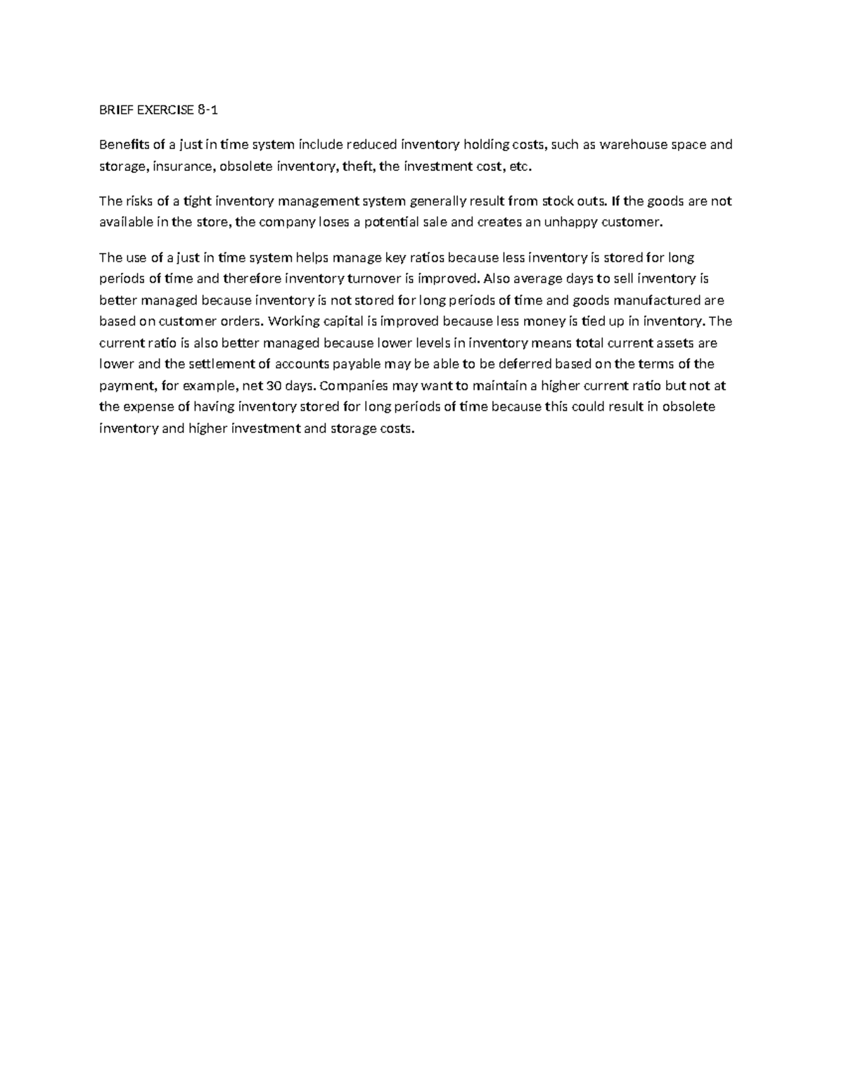 Ch8-BE -all v1 11e - solutions - Benefits of a just in time system ...