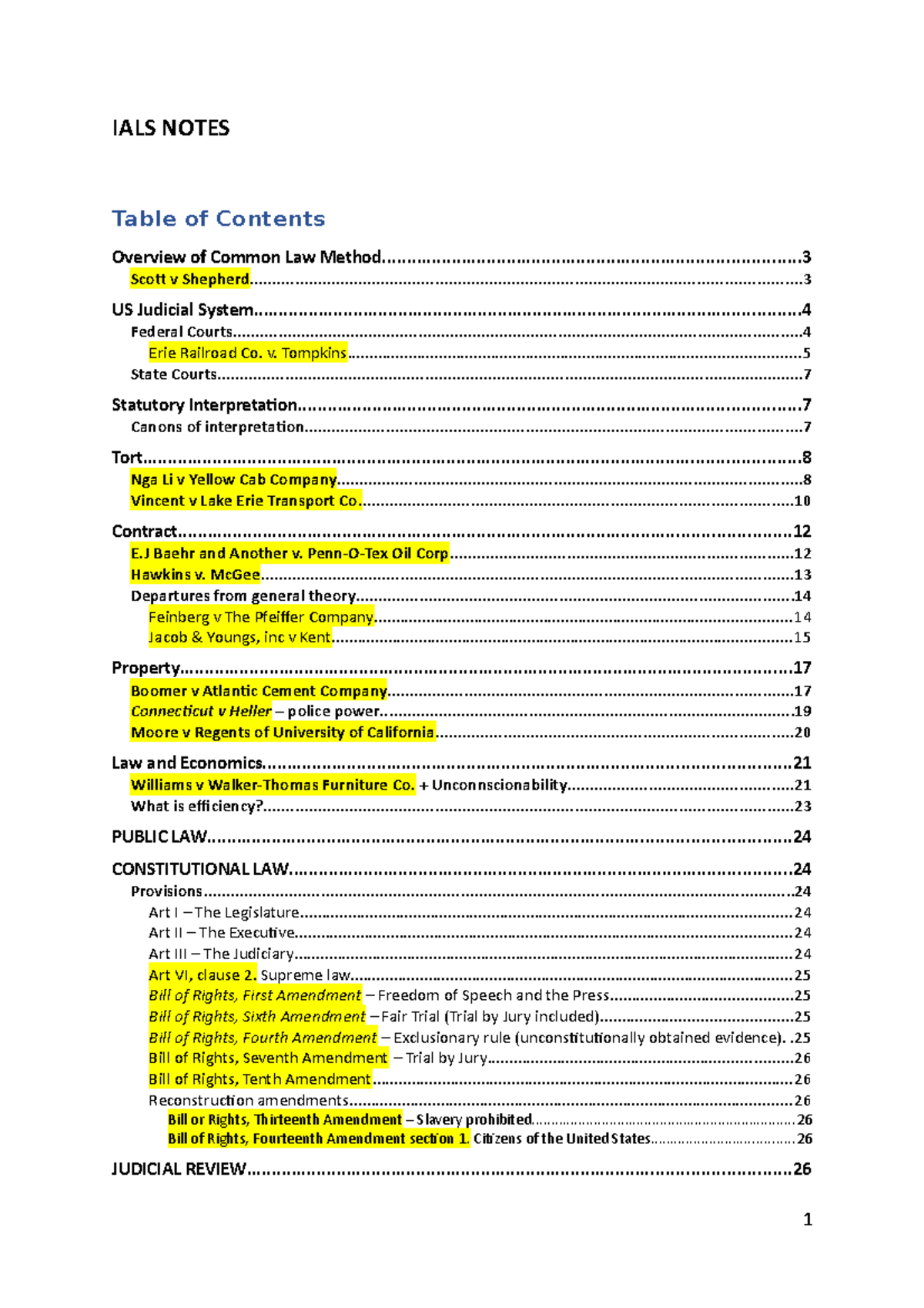 Introduction to the American Legal System - IALS NOTES Overview of ...