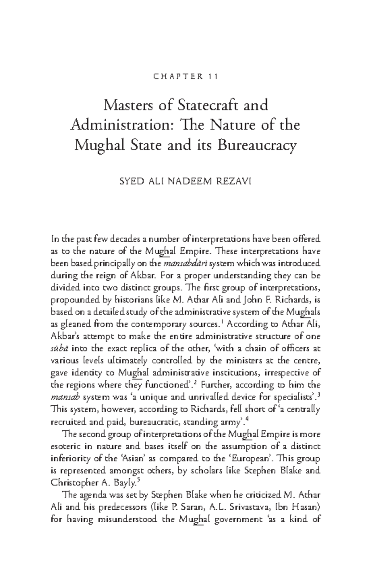 Masters of Statecraft and Administration - C h a P T e r 1 1 Masters of ...