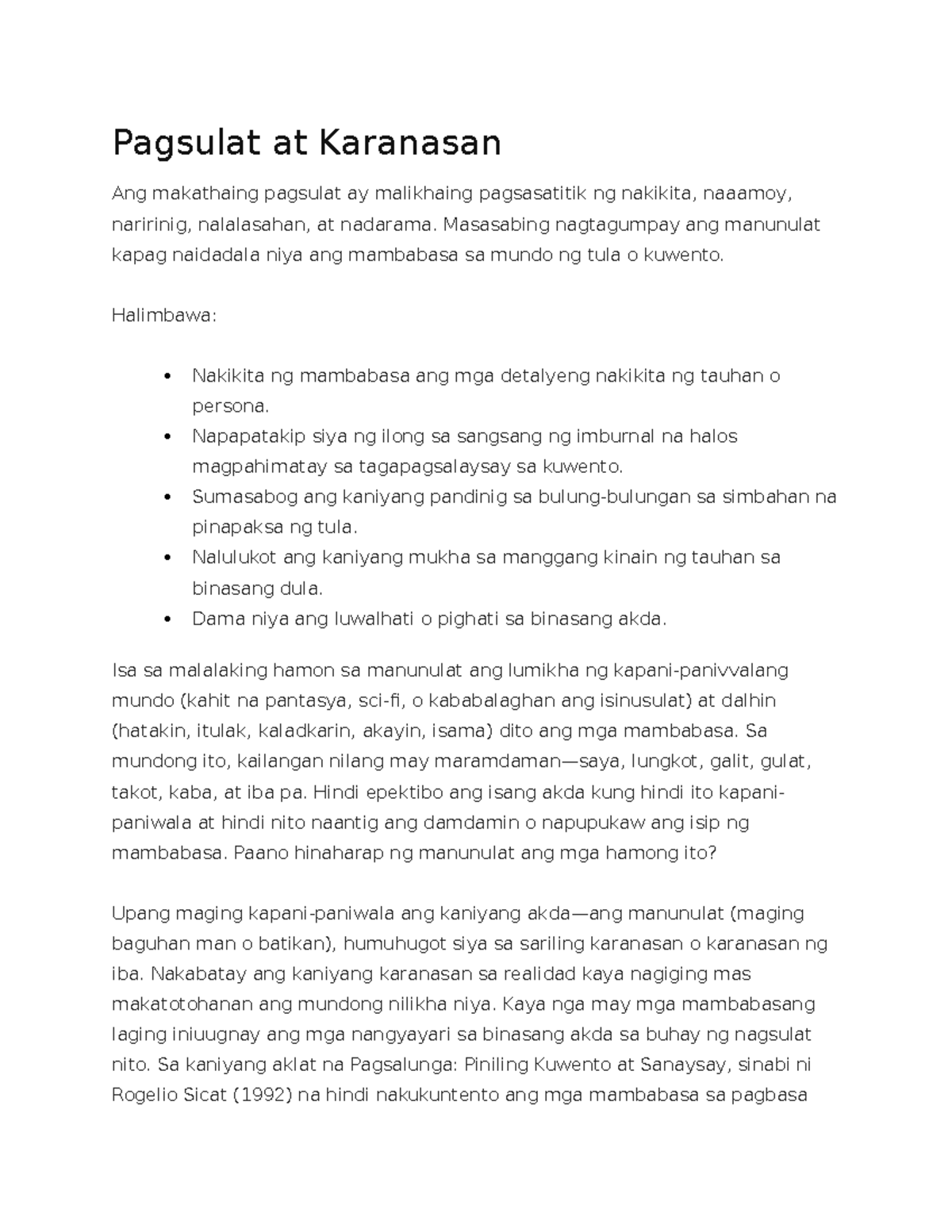Pagsulat-at-Karanasan - Pagsulat at Karanasan Ang makathaing pagsulat ...