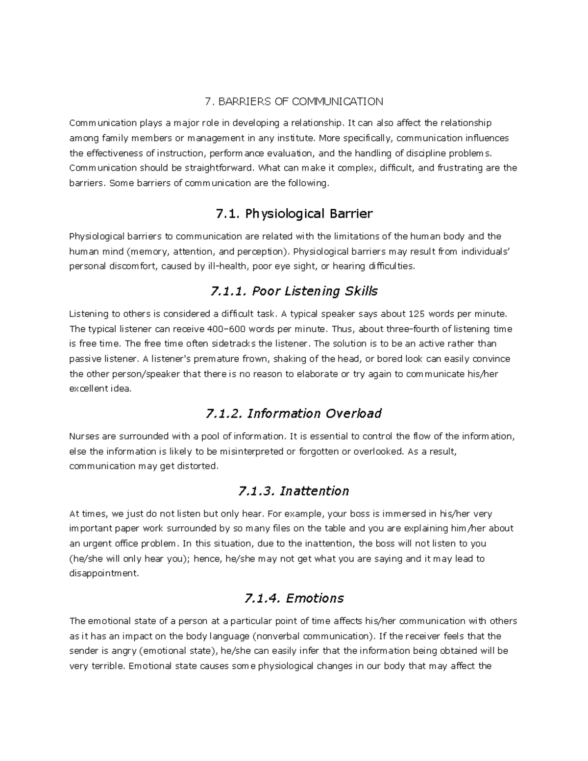 Barriers of communication - 7. BARRIERS OF COMMUNICATION Communication ...