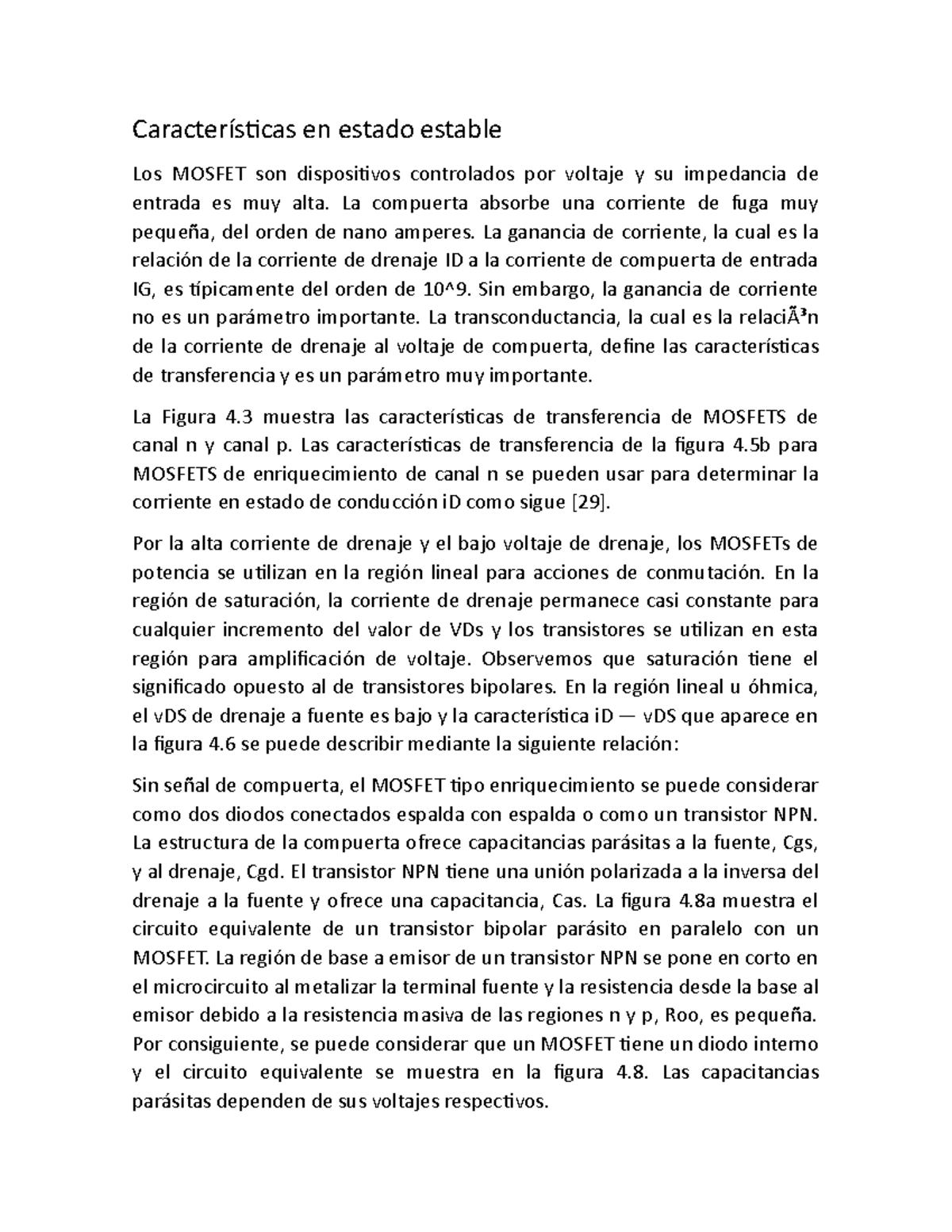 Características en estado estable - Características en estado estable ...