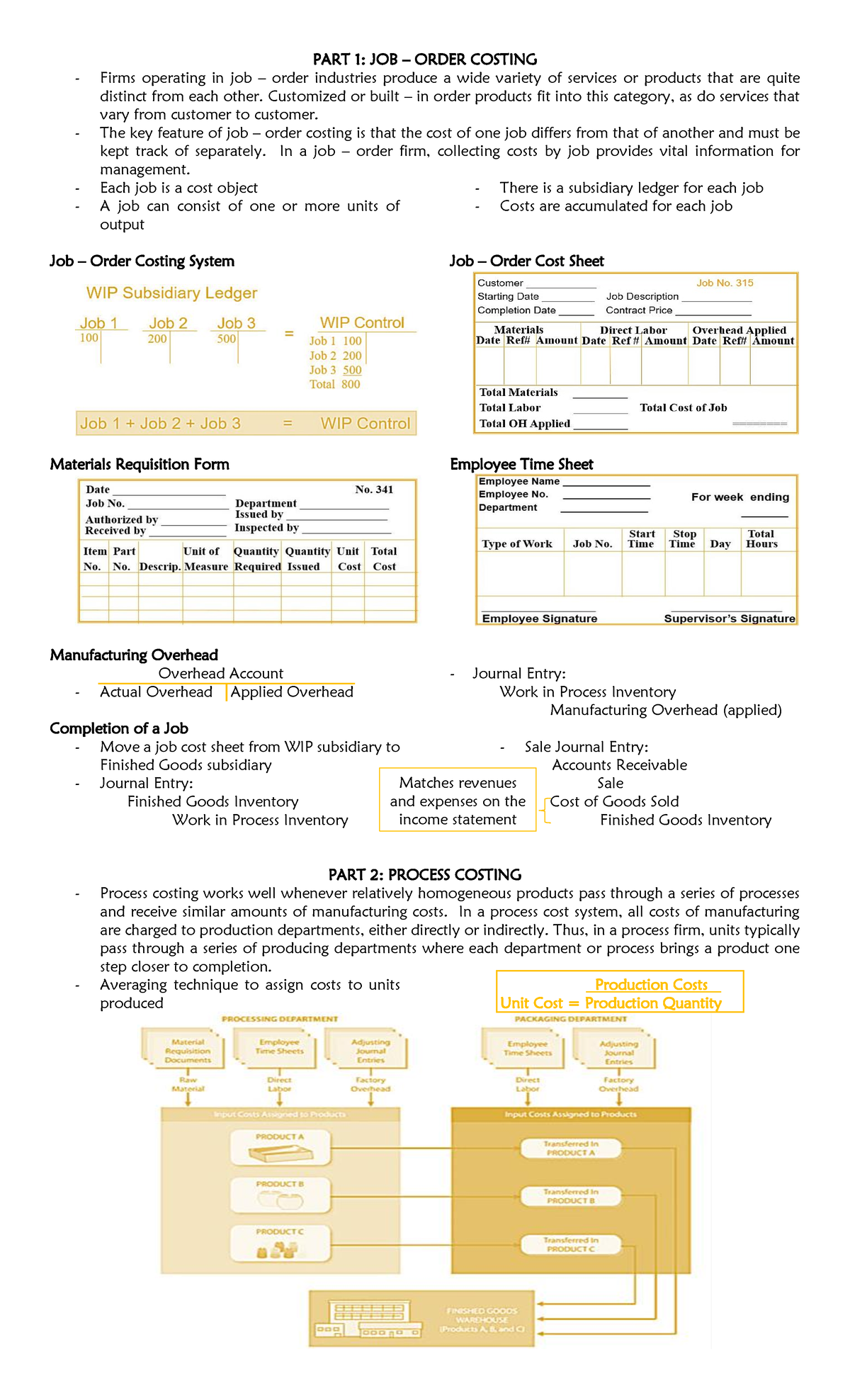 Module 4- Costcon - Cost Accounting and Control Lecture - PART 1 : JOB ...