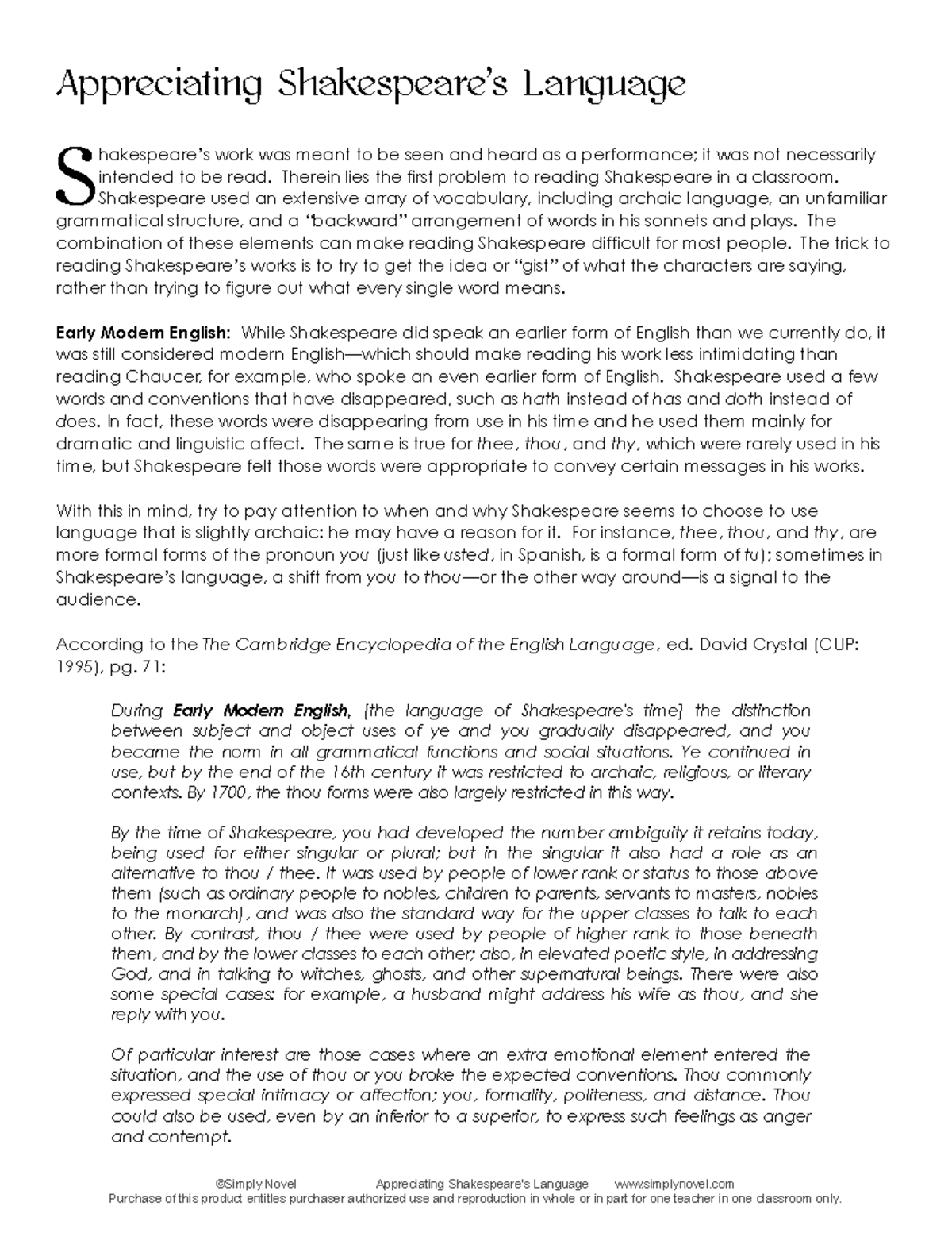 Hi iojoiugygbnjnjbhb uhiuhiuhiuh u Appreciating Shakespeare's Language ...