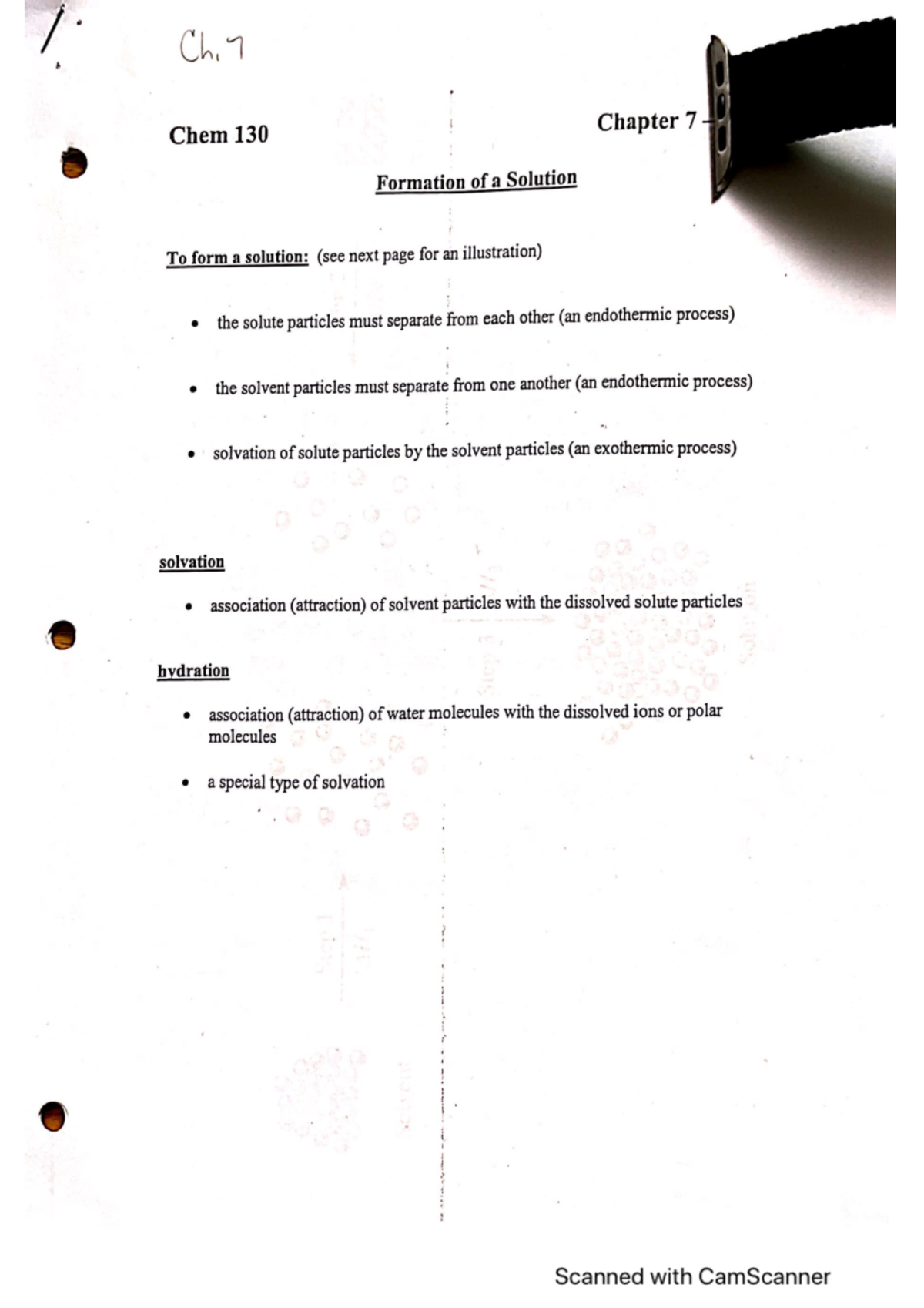 Chem 130 Formation of a Solution - CHEM 130 - Studocu
