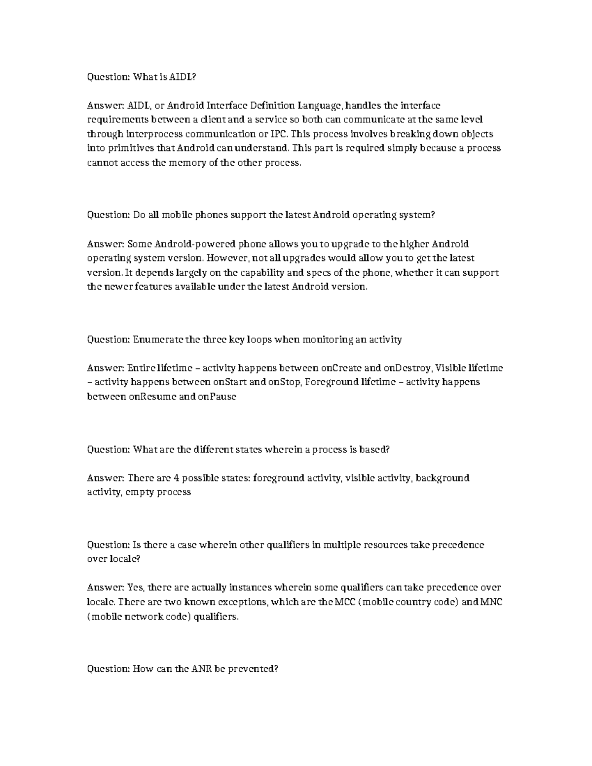 Alerta emanated inbowed - Question: What is AIDL? Answer: AIDL, or ...