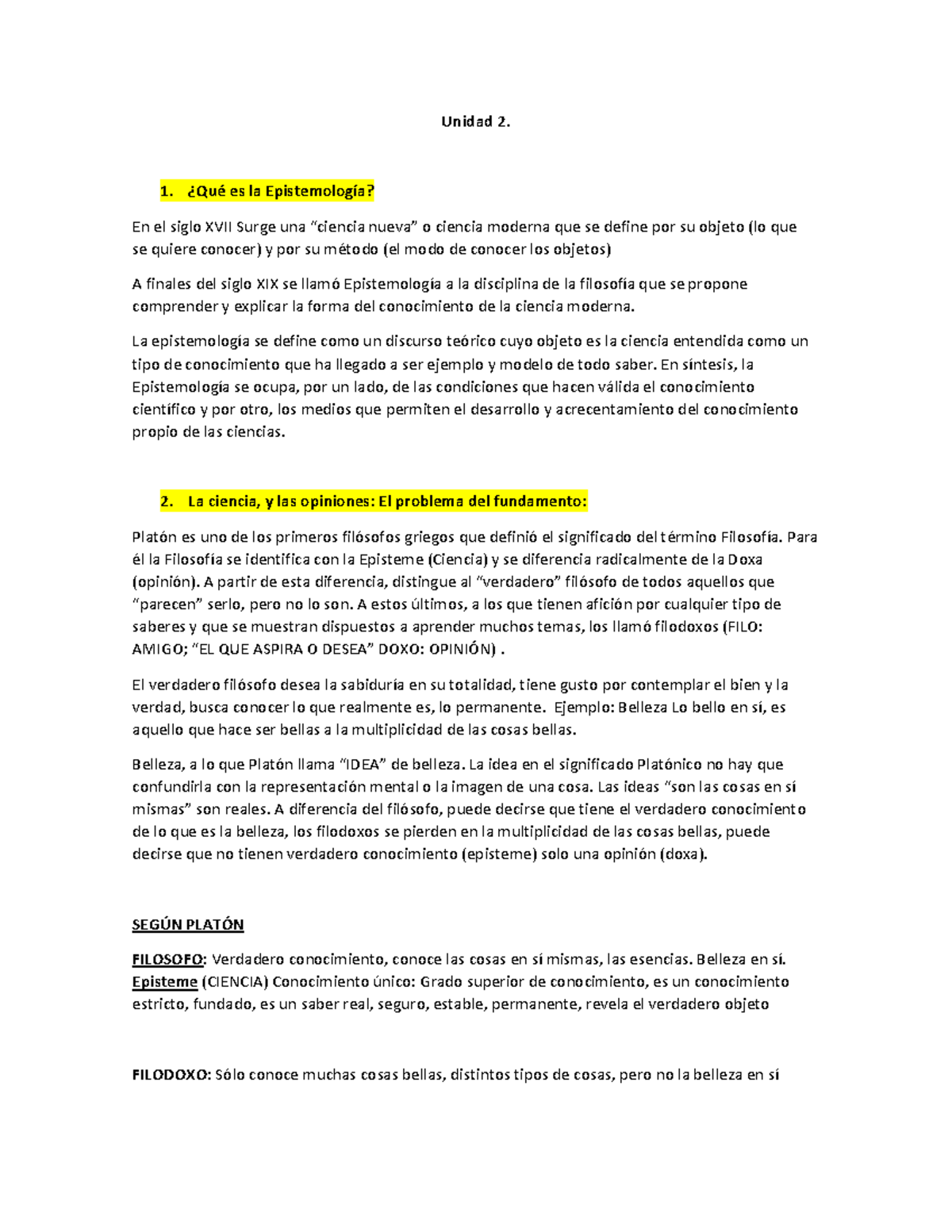 Unidad 2 Resumen - Curso de ingreso - Warning: TT: undefined function: 32 Warning: TT: undefined ...