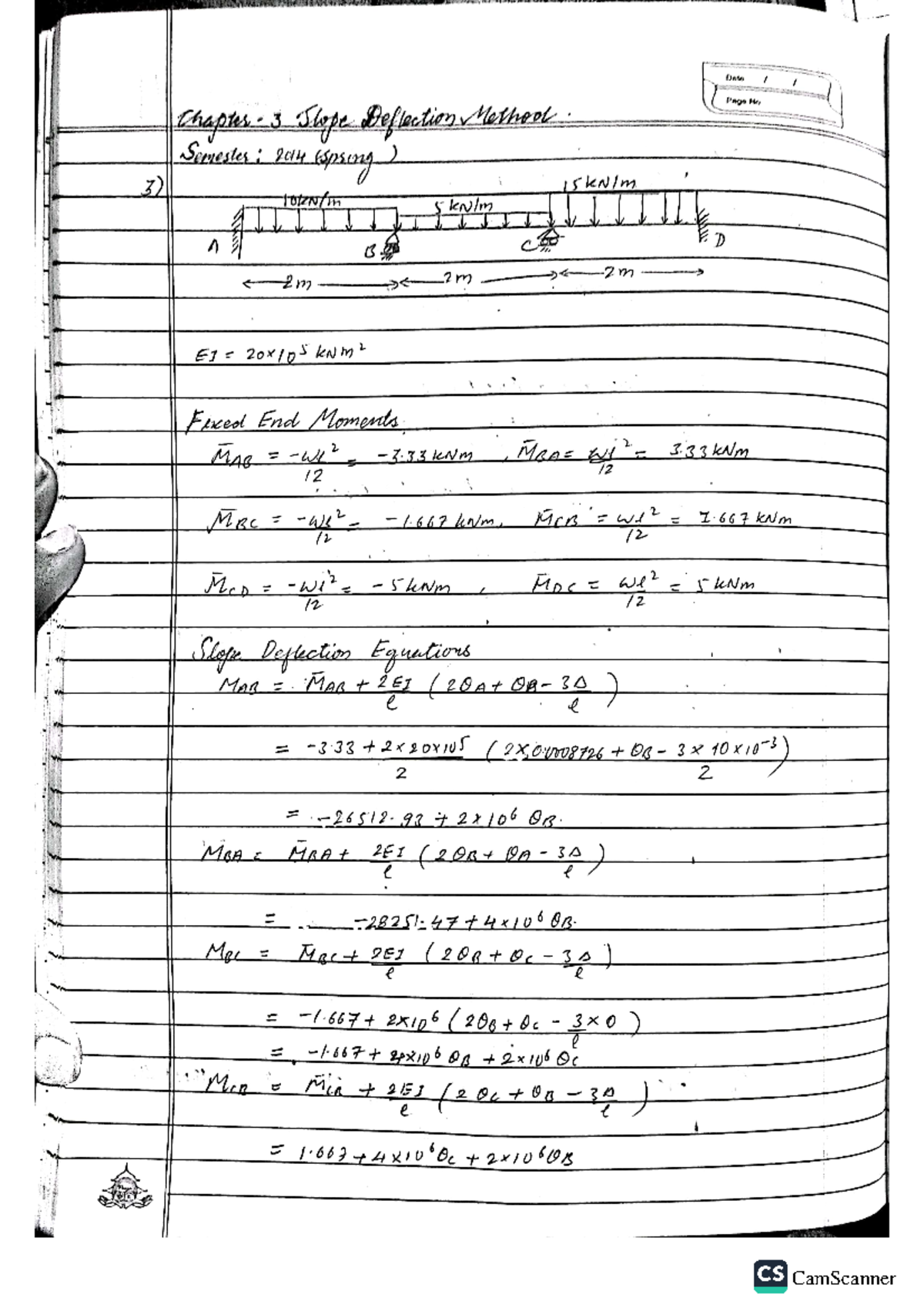 Chapter 3-Slope deflection method - Civil Engineering - Studocu