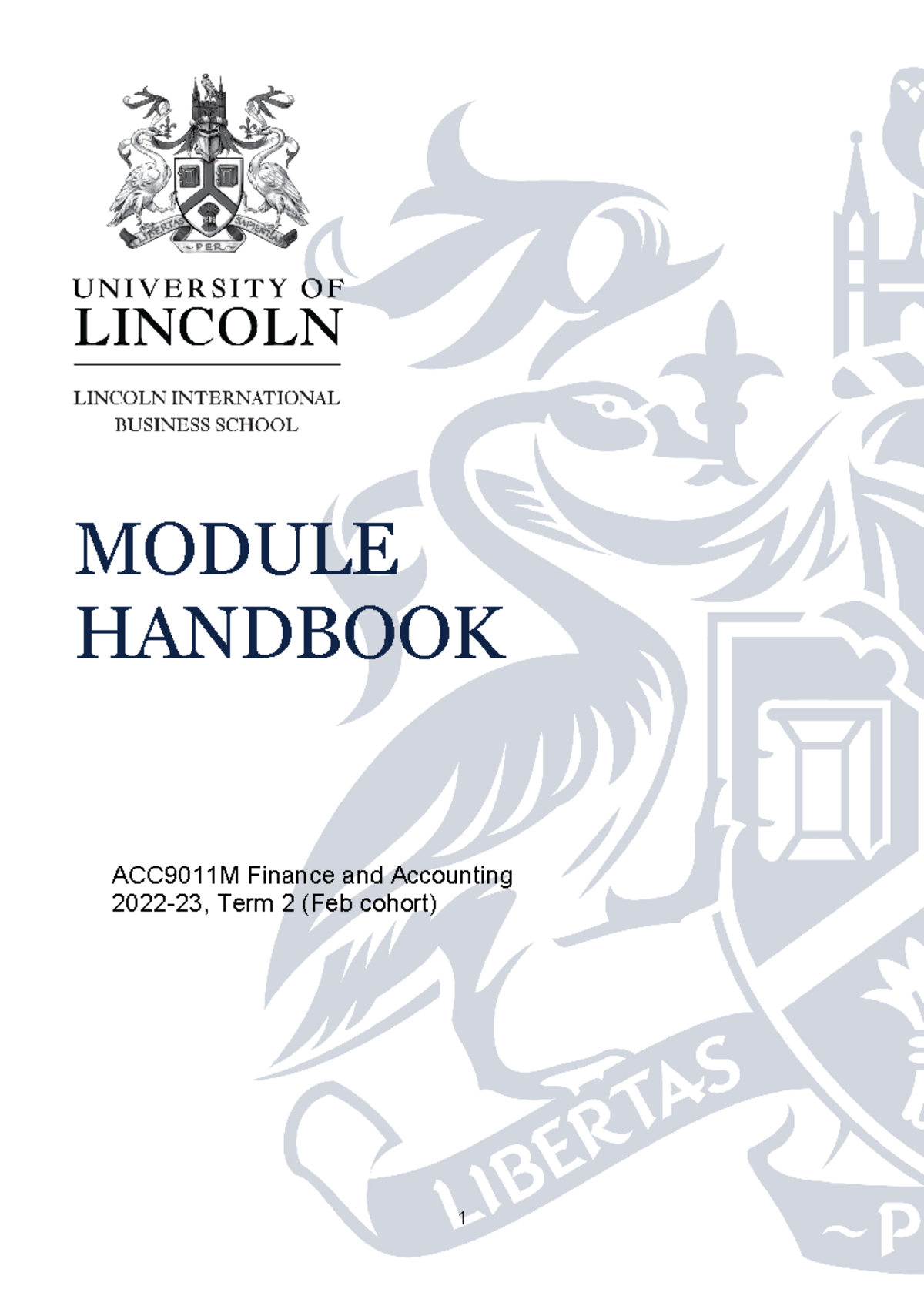 Module Handbook-Acc9011 as on 30 Jan'23 - MODULE HANDBOOK ACC9011M Finance and Accounting 2022 ...