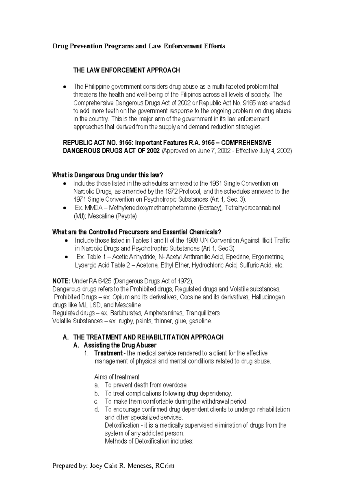 For-final - Drug Prevention Programs and Law Enforcement Efforts THE ...