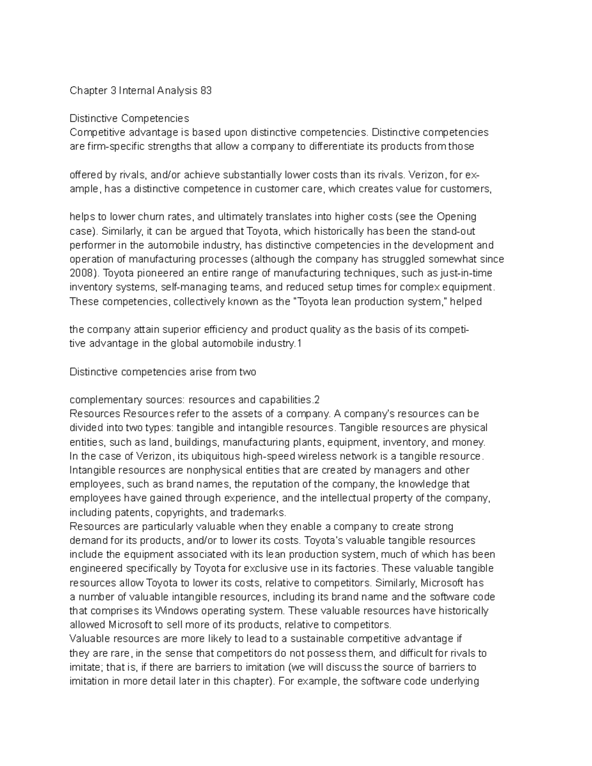 Chapter 3 Internal Analysis 83 - Chapter 3 Internal Analysis 83 ...