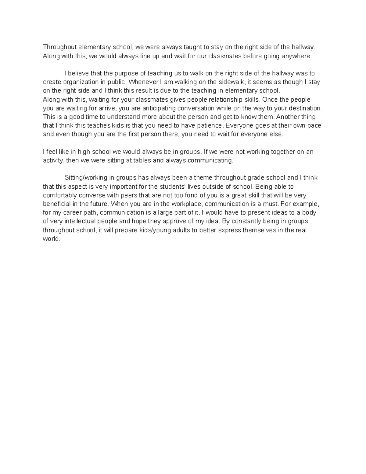 ICA 10 - Christian Cecil - Throughout elementary school, we were always ...