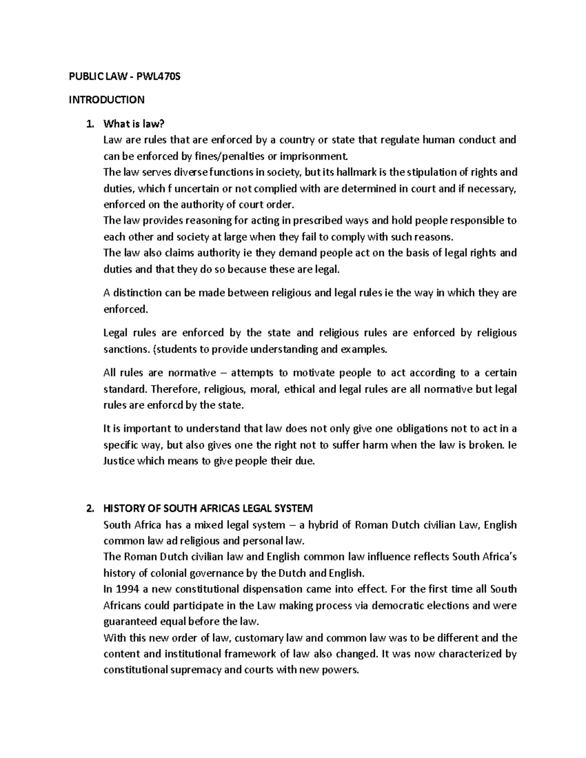 1. Intro - Public law is the part of law that governs relations between ...