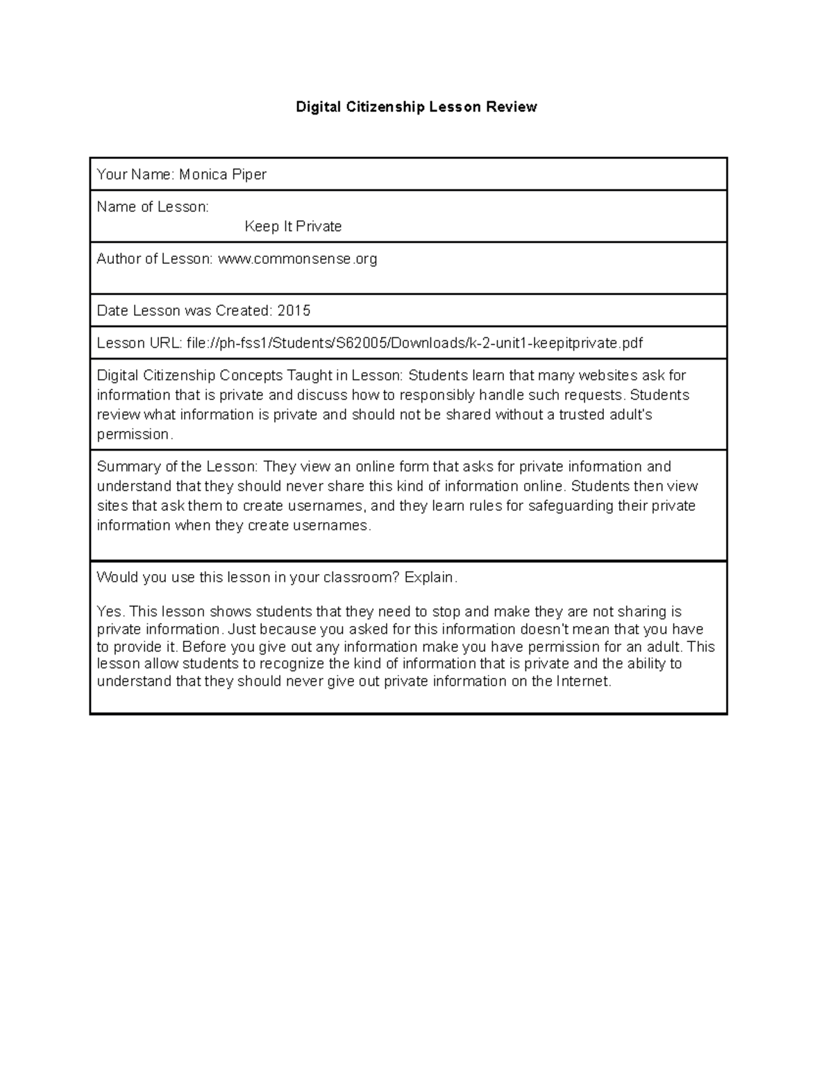 Unit 3 Digital Citizenship Lesson Review - Digital Citizenship Lesson ...