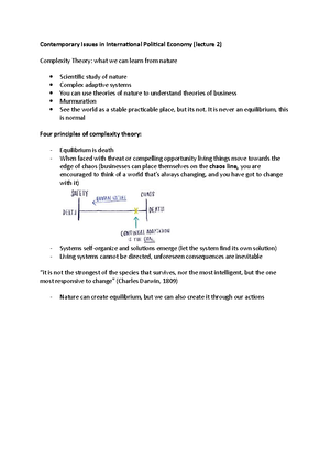 IPE risk lecture - Issues in International Politics Economy Opportunity ...
