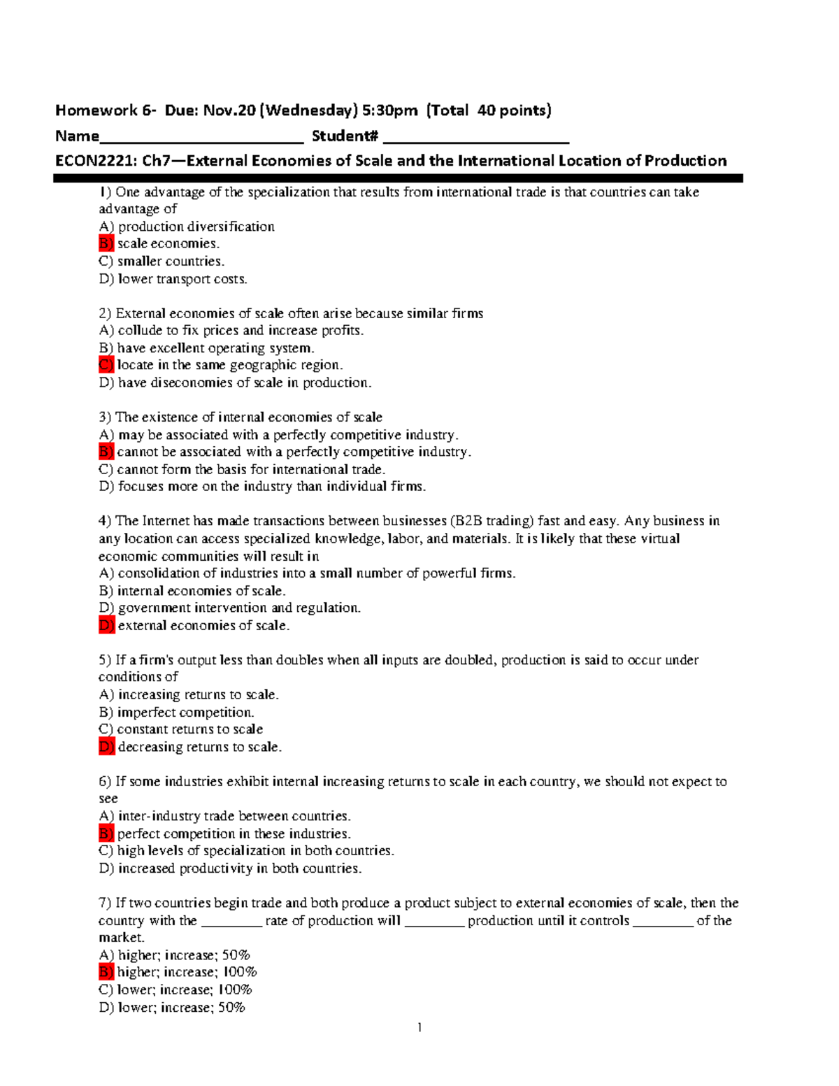 HW Ch7 (A) - HOMEWORK WITH ANSWERS - Homework 6 - Due: Nov. 20 ...