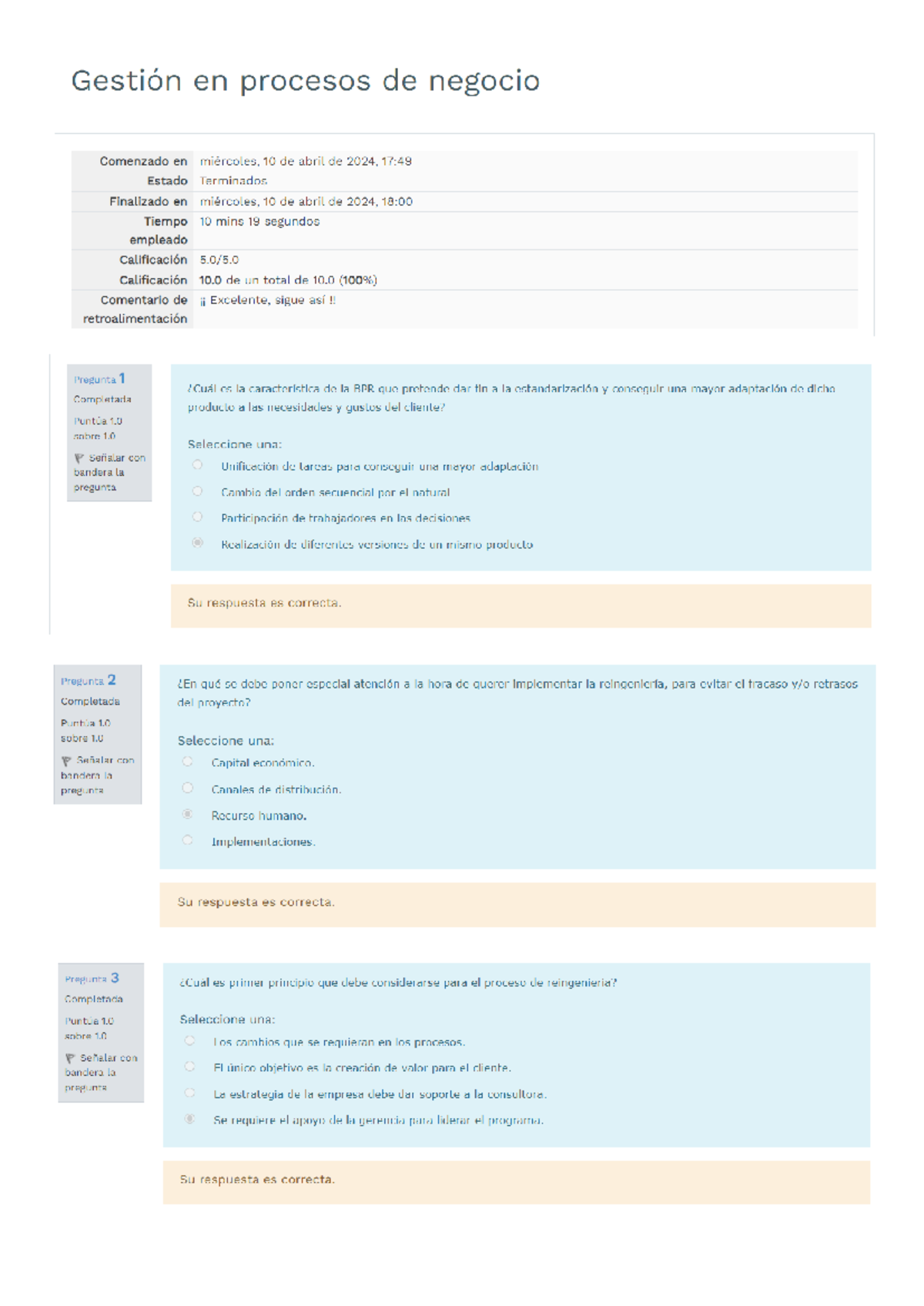 Gestion de procesos de negocio sem 4 - Gestion en Procesos de Negocios - Studocu