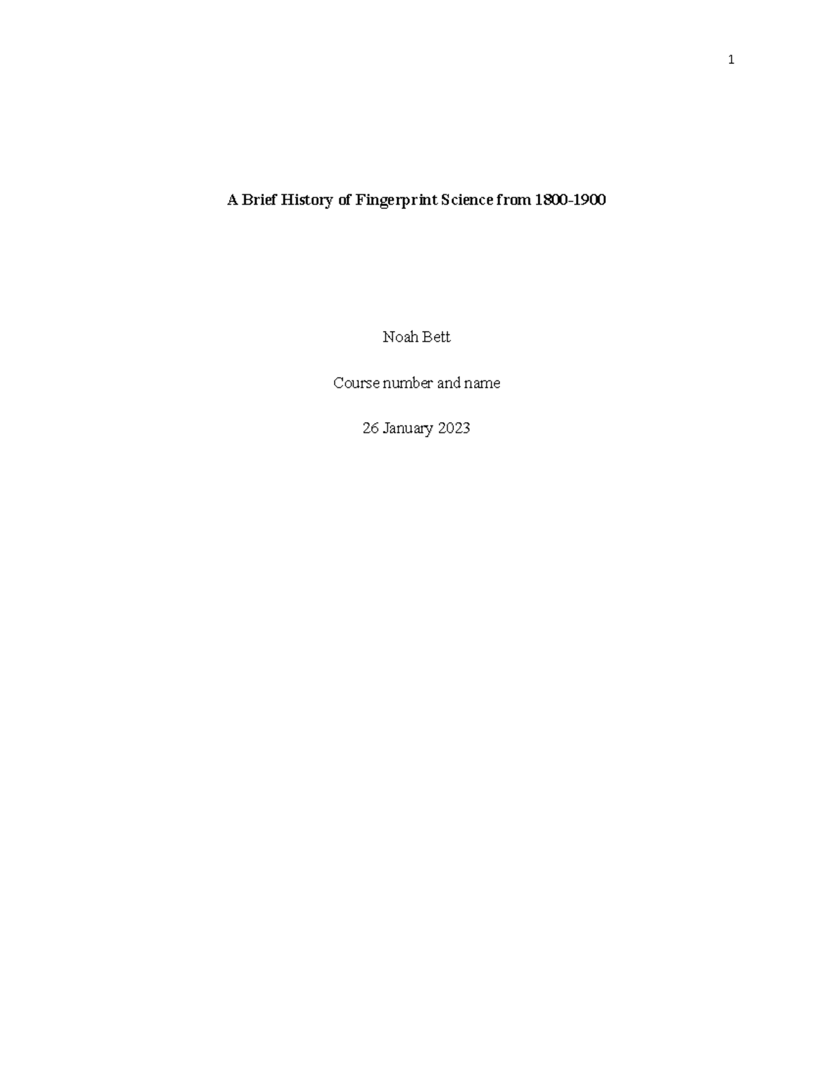 A Brief History of Fingerprint Science from 1800 to 1900 - A Brief ...