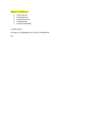 Lesson 1-6 Vocabulary - Summary Sepedi for beginners - Sepretori ...