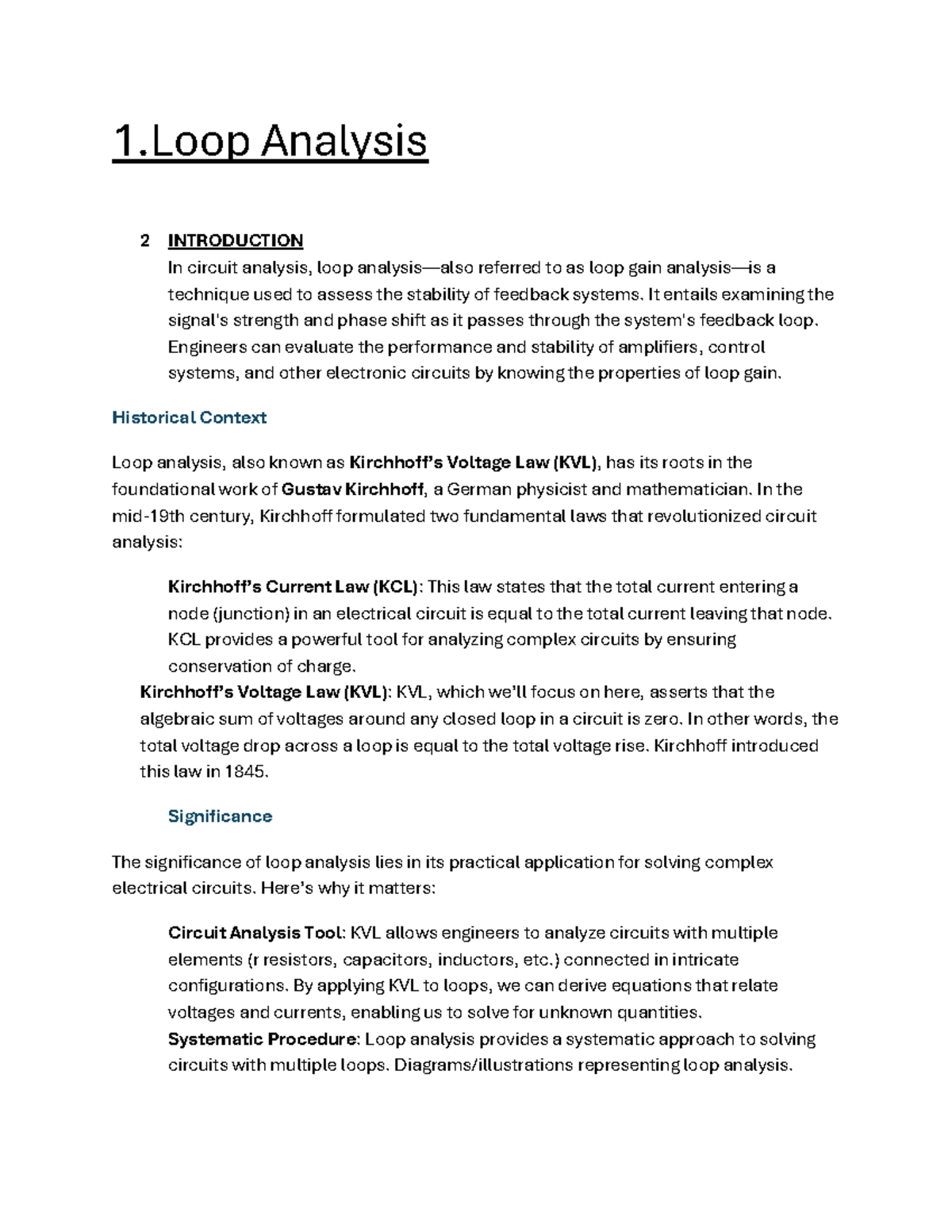 EE Project-1 - Pass - 1 Analysis 2 INTRODUCTION In circuit analysis ...