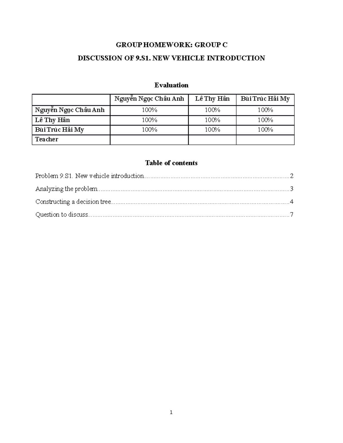 Discussion - Group C - Business modeling - GROUP HOMEWORK: GROUP C ...