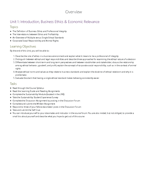 Notes on PHIL 1404 - Ethics and Social Responsibility Notes on Unit 1 ...