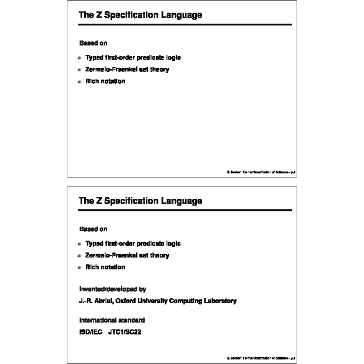 Slides Z - Z language for SRS subject - Engineering Geology and ...