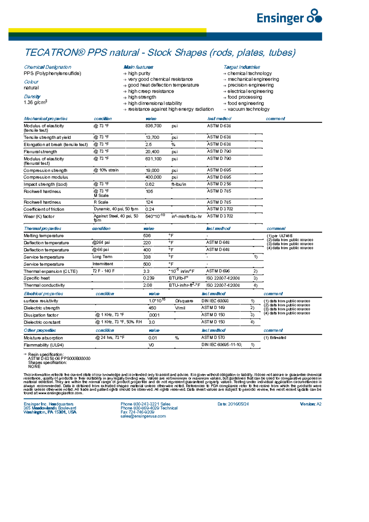 Tecatron PPS 14 - Infor about info - Chemical Designation Chemical ...