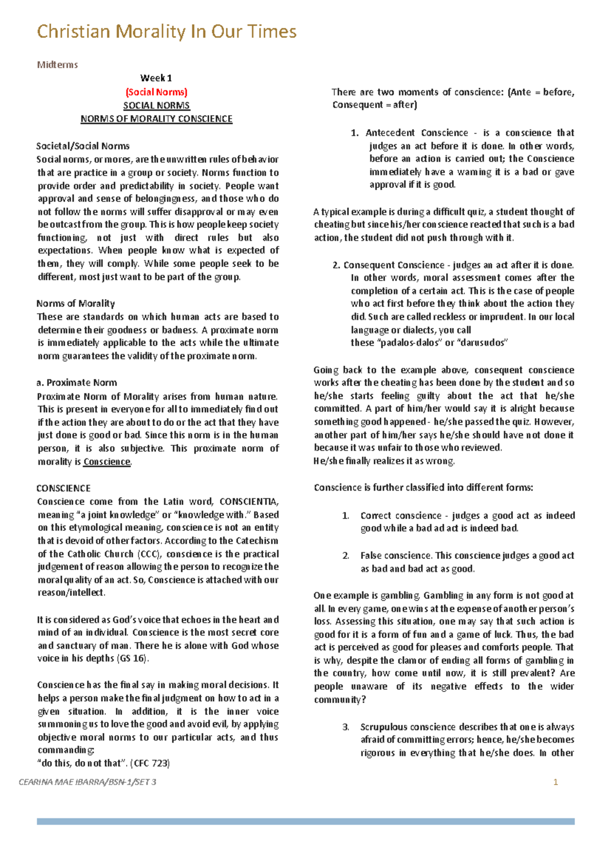 CFED Midterms - Lecture notes for first year college students ...