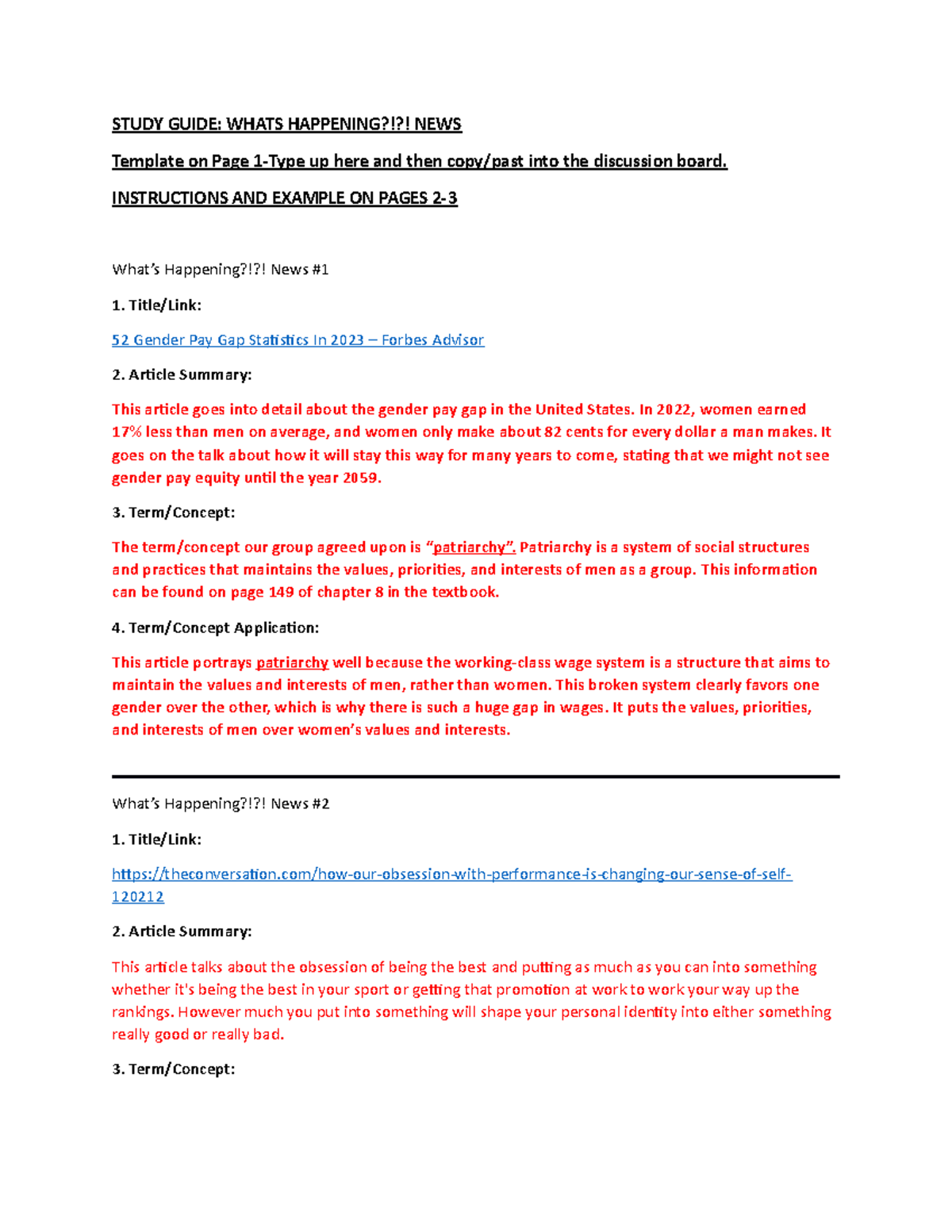 S22+NewsStudyGuide - STUDY GUIDE: WHATS HAPPENING?!?! NEWS Template on ...