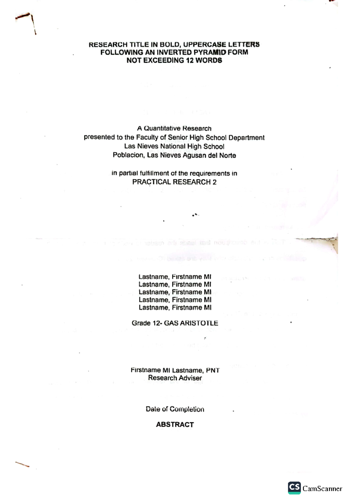 Practical Research Guide 2 for Students - RESEARCH TITLE IN BOLD ...