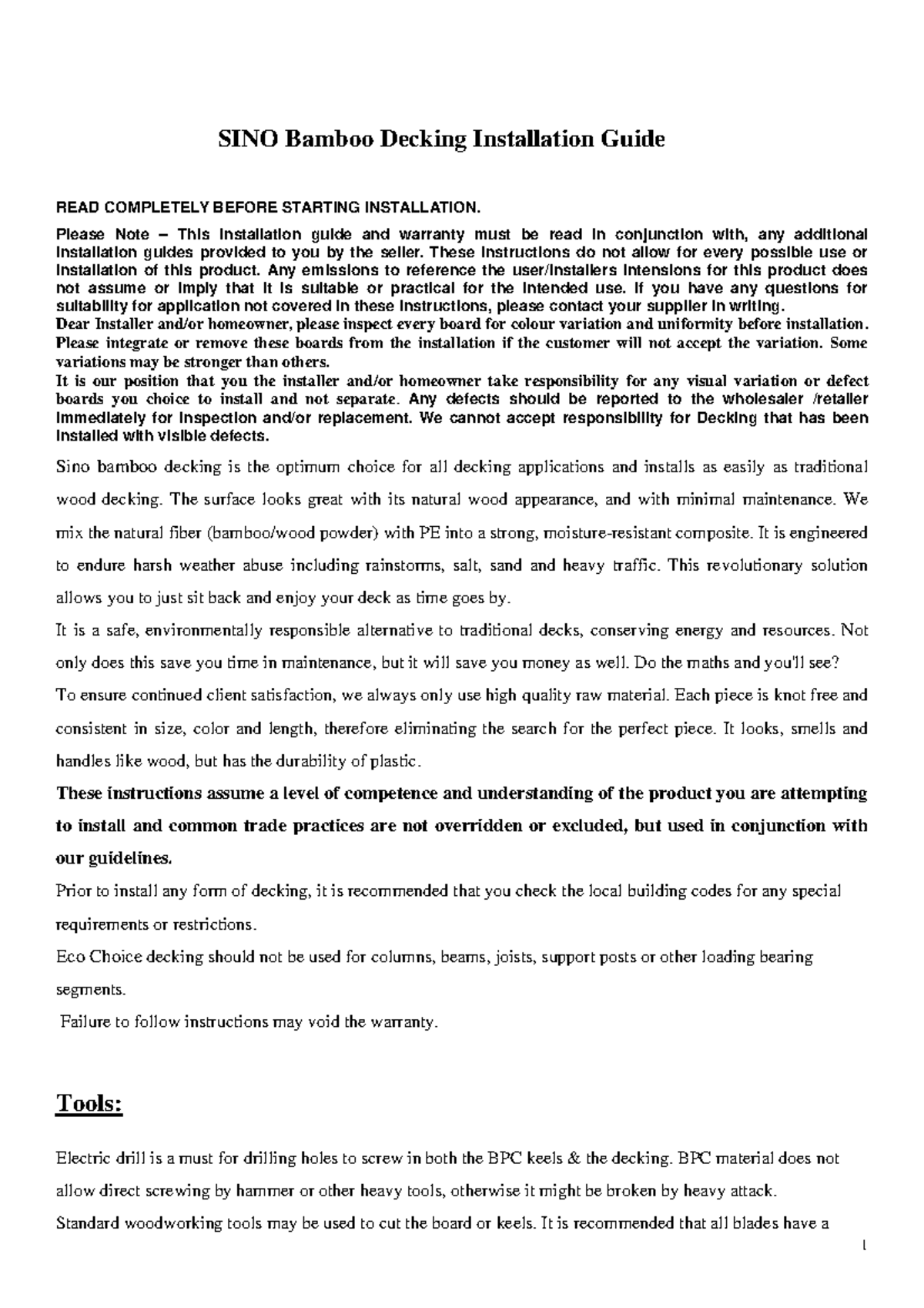 Bamboo Strand Woven Installation - WPC Decking - SINO Bamboo Decking ...