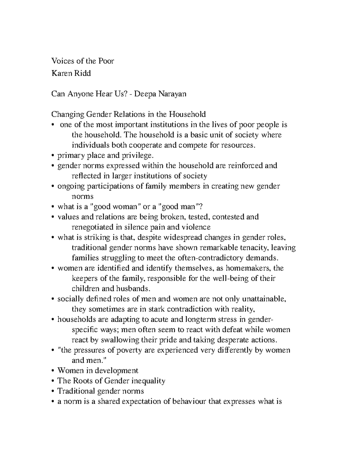 Communitydevelopment lecturenotes 3 - Voices of the Poor Karen Ridd Can ...