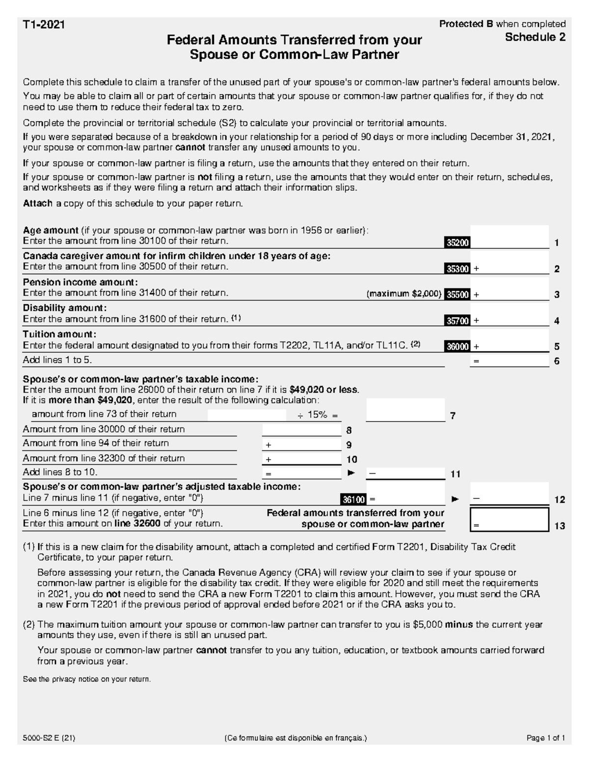 5000-S2-2021e - Taxes - T1-2021 Protected B when completed Federal ...