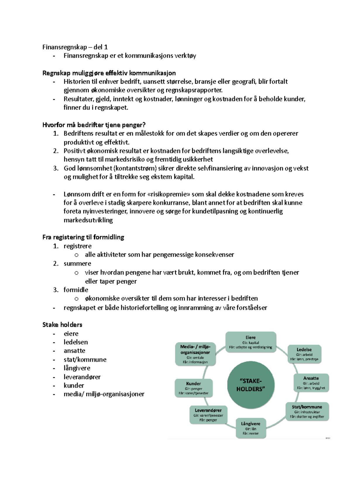 Finansregnskap - del 1 - Finansregnskap – del 1 - Finansregnskap er et ...